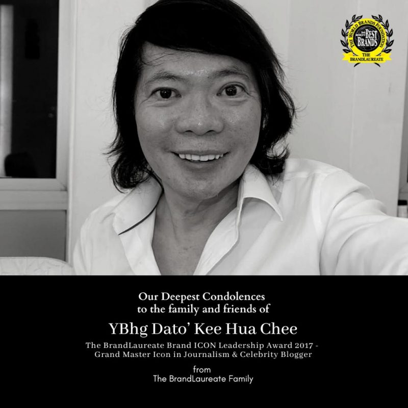 Our deepest condolences to the family and friends of YBhg Dato’ Kee Hua ...